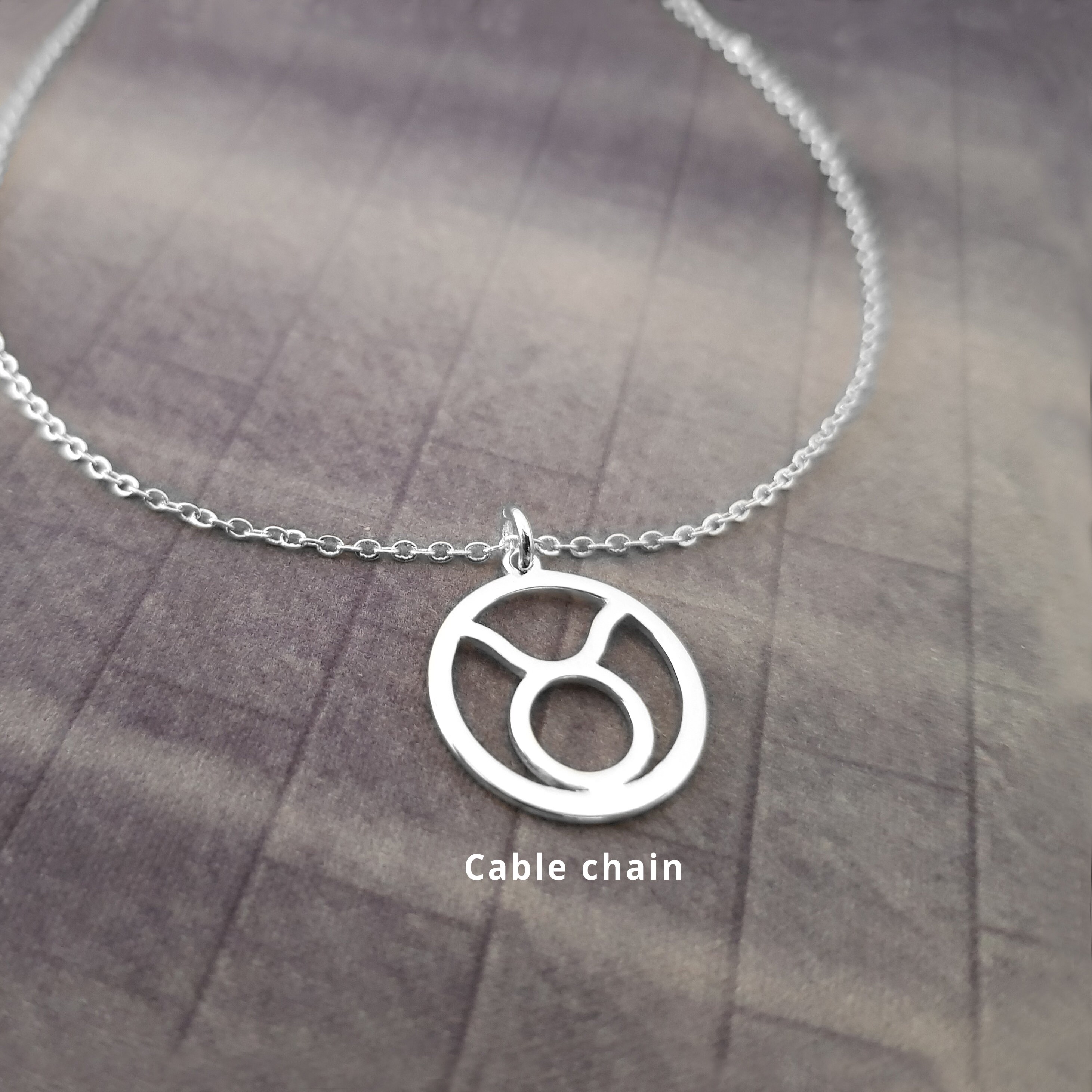 Taurus Sign Necklace Taurus Symbol Necklace Taurus Zodiac - Etsy