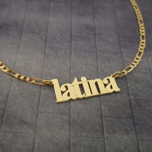 Latina Necklace, Latina Nameplate Necklace, Latina Old English Necklace ...