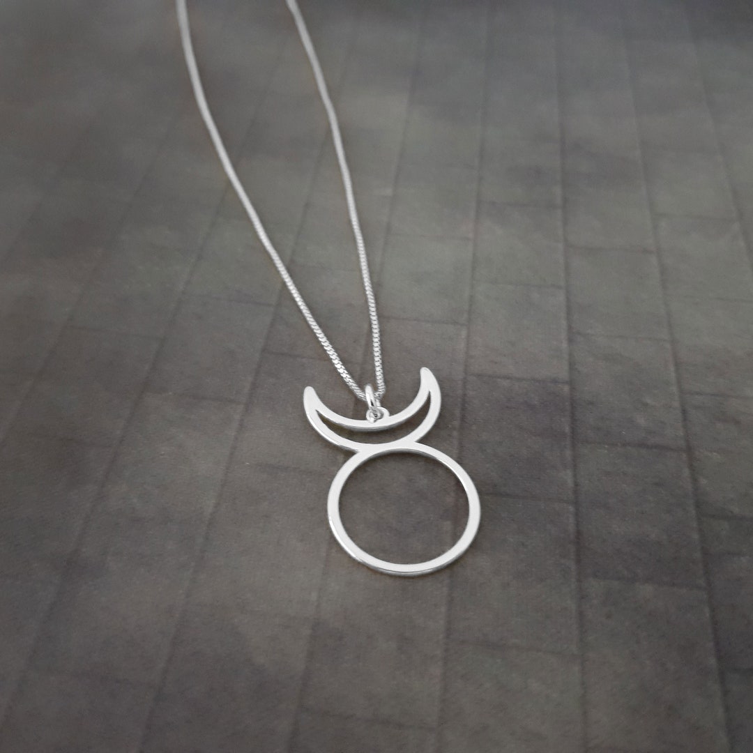 Horned God Necklace, Celetic Moon Symbol, Triple Goddess Symbol, Triple ...