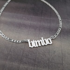 Bimbo Necklace, Bimbo Name Necklace, Bimbo Y2k, Bimbo Aesthetic, Custom ...