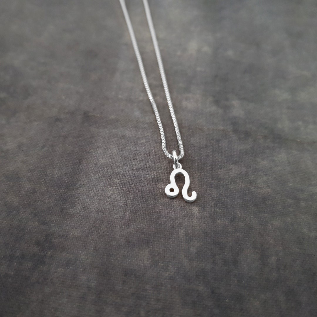 Tiny Leo Necklace, Tiny Leo Symbol Necklace, Tiny Leo Zodiac Necklace ...