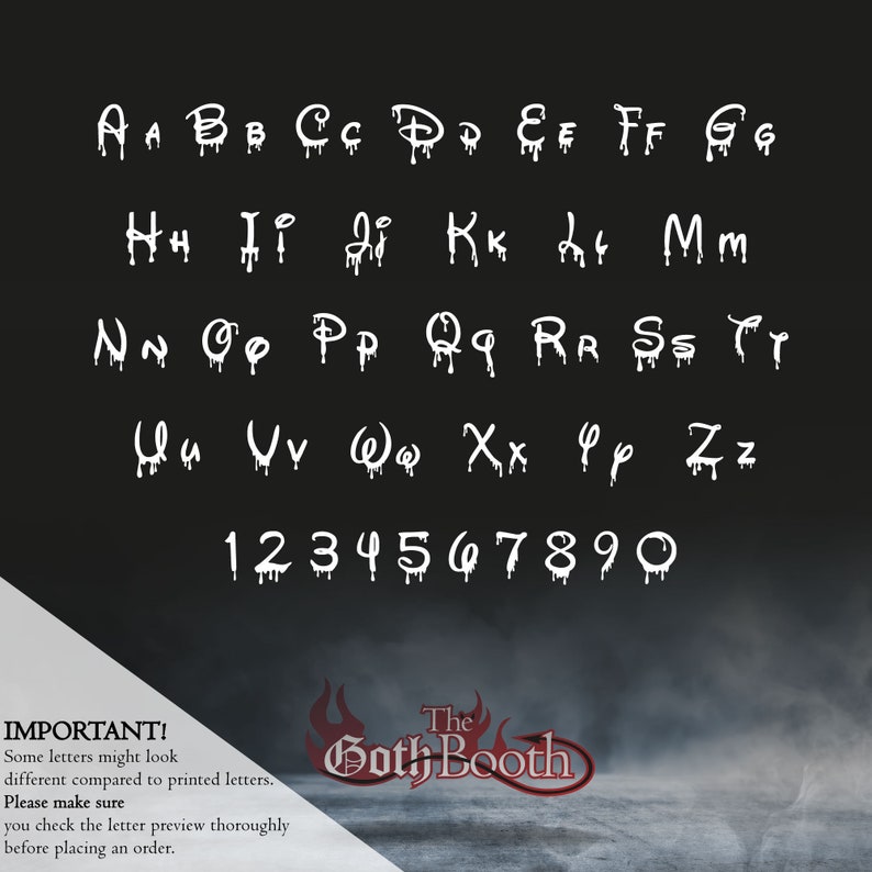 Gothic Name Necklace for Kids Gothic Drip Font Nameplate | Etsy