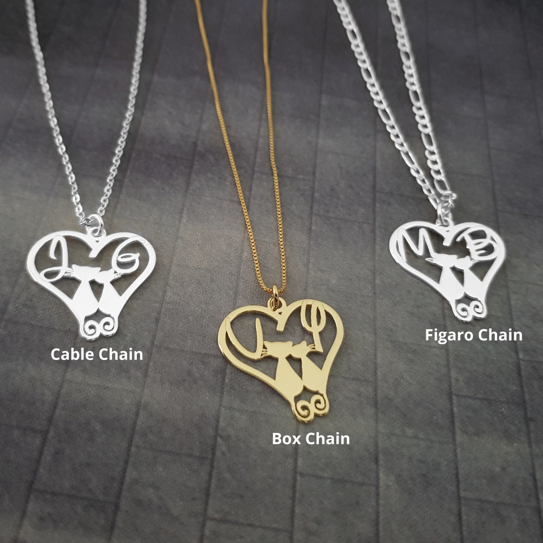 Personalized Cat Necklace, Personalized Cat Gift, Cat Necklace With ...