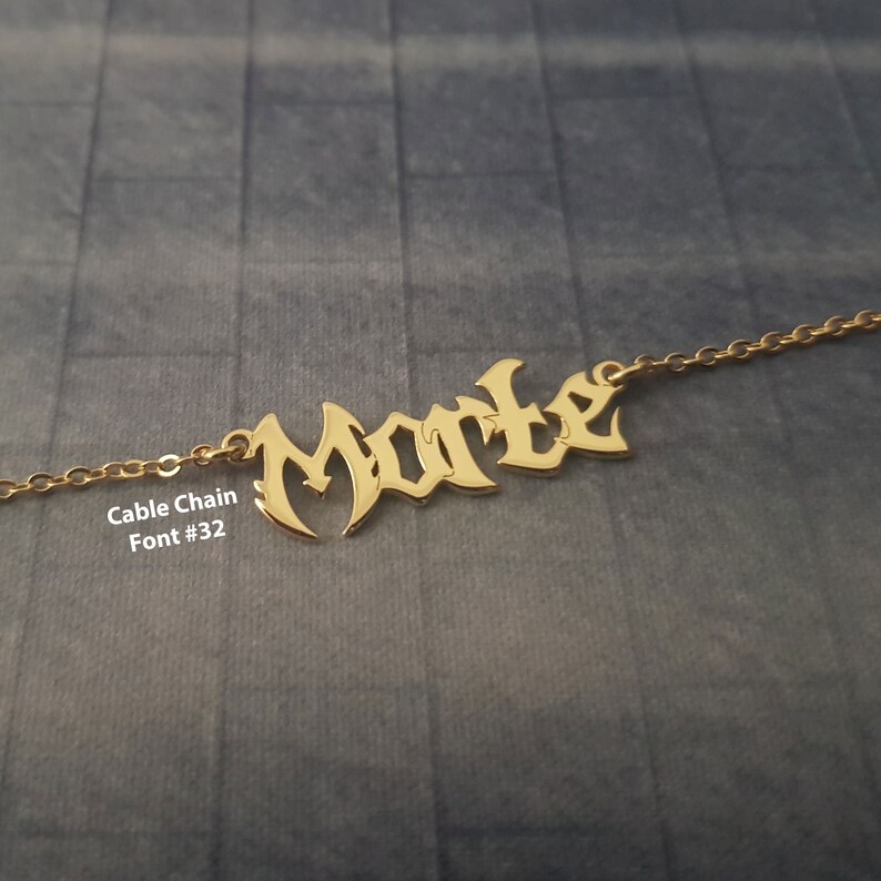 Customize Name Necklace Customize Name Plate Customize Any | Etsy
