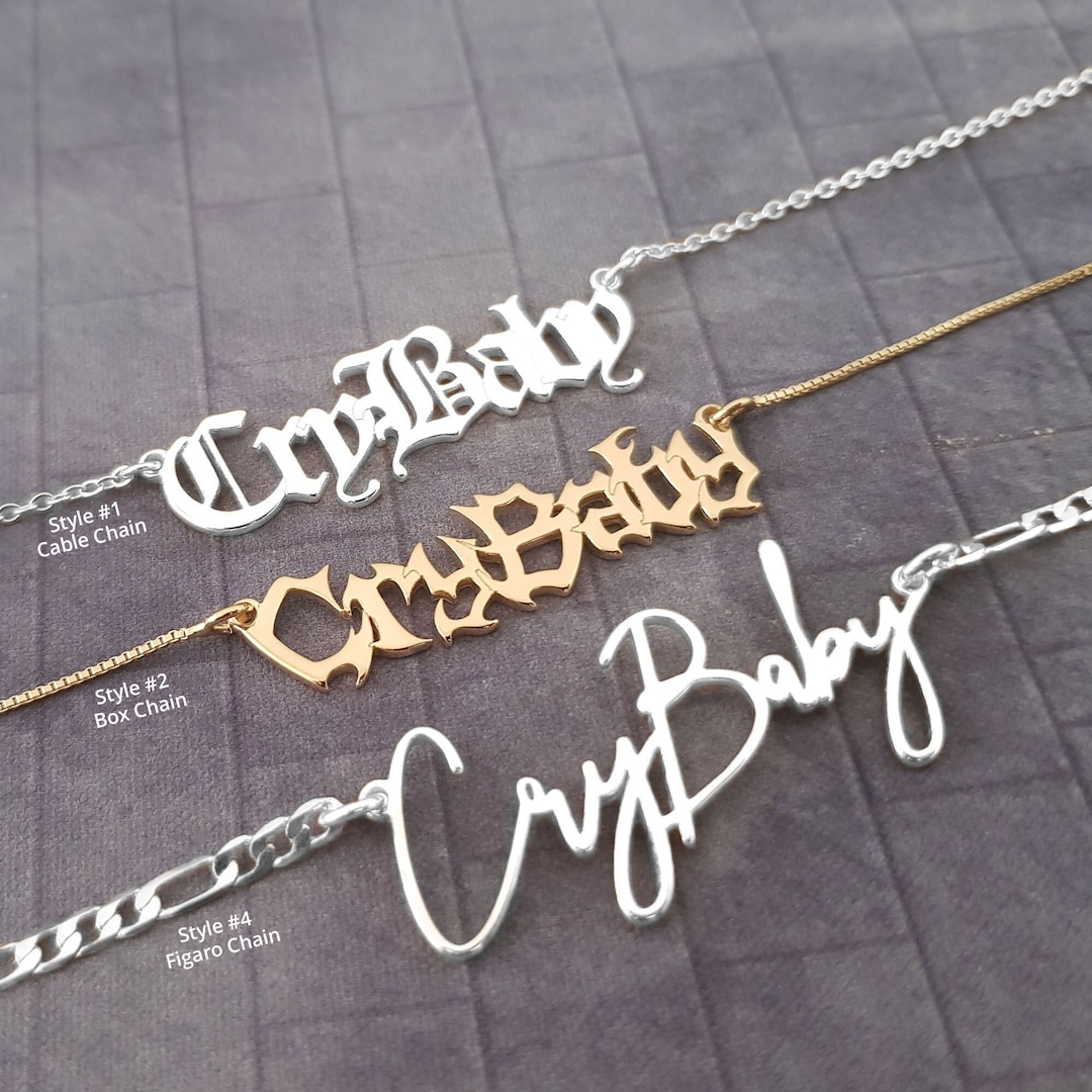Cry Baby Necklace, Crybaby Necklace, Cry Baby Pendant, Kinky Necklace ...