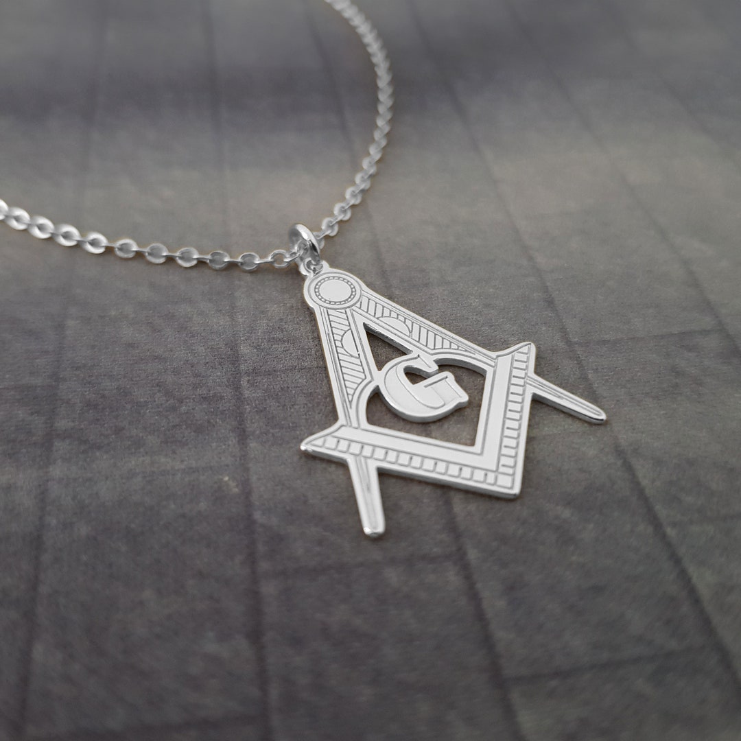 Freemasons Symbol Necklace, Masonic Pendant, Freemason Charm, Gift for ...