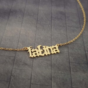 Latina Necklace, Latina Nameplate Necklace, Latina Old English Necklace ...