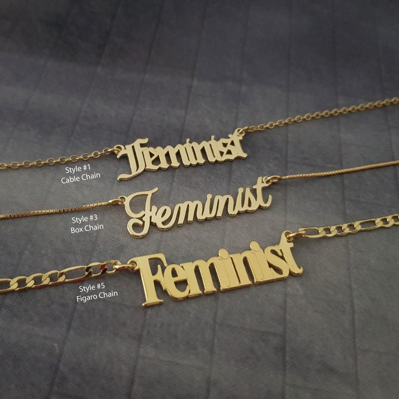 Feminist Necklace, Gender Equality, Girl Power Necklace, Female ...