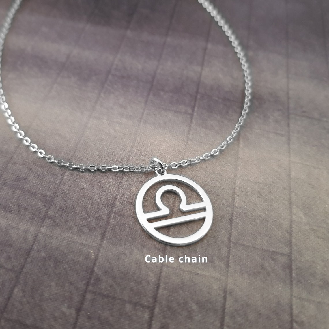 Libra Sign Necklace Libra Symbol Necklace Libra Zodiac - Etsy