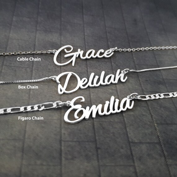 Customize Name Necklace Custom Name Necklace Personalized - Etsy