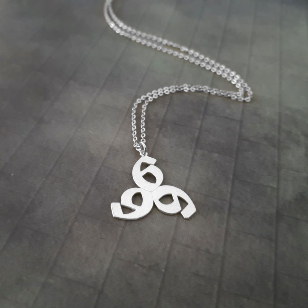 666 Necklace. Satanic Number Necklace, Satan Necklaces. Gothic Number ...