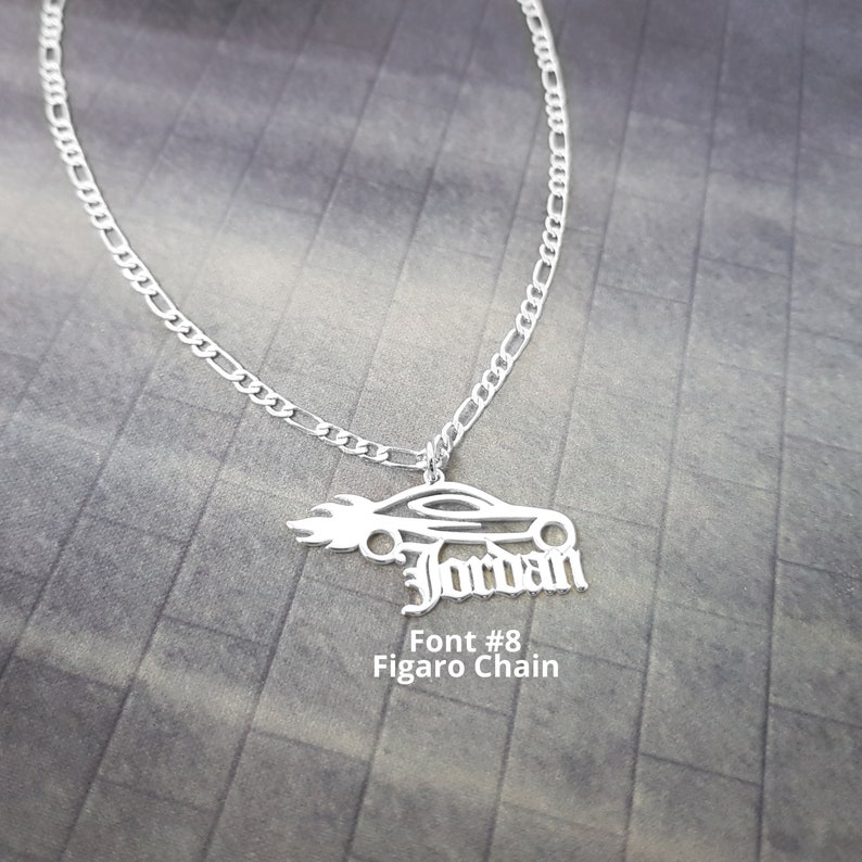 Race Car Necklace Personalized Customized Gift for Car Lover - Etsy