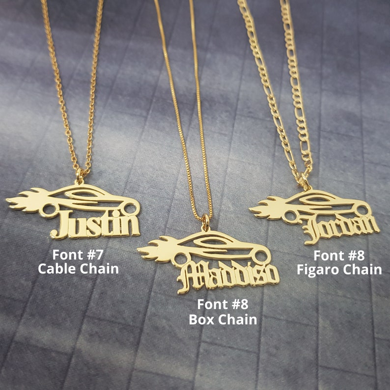 Race Car Necklace Personalized Customized Gift for Car Lover - Etsy
