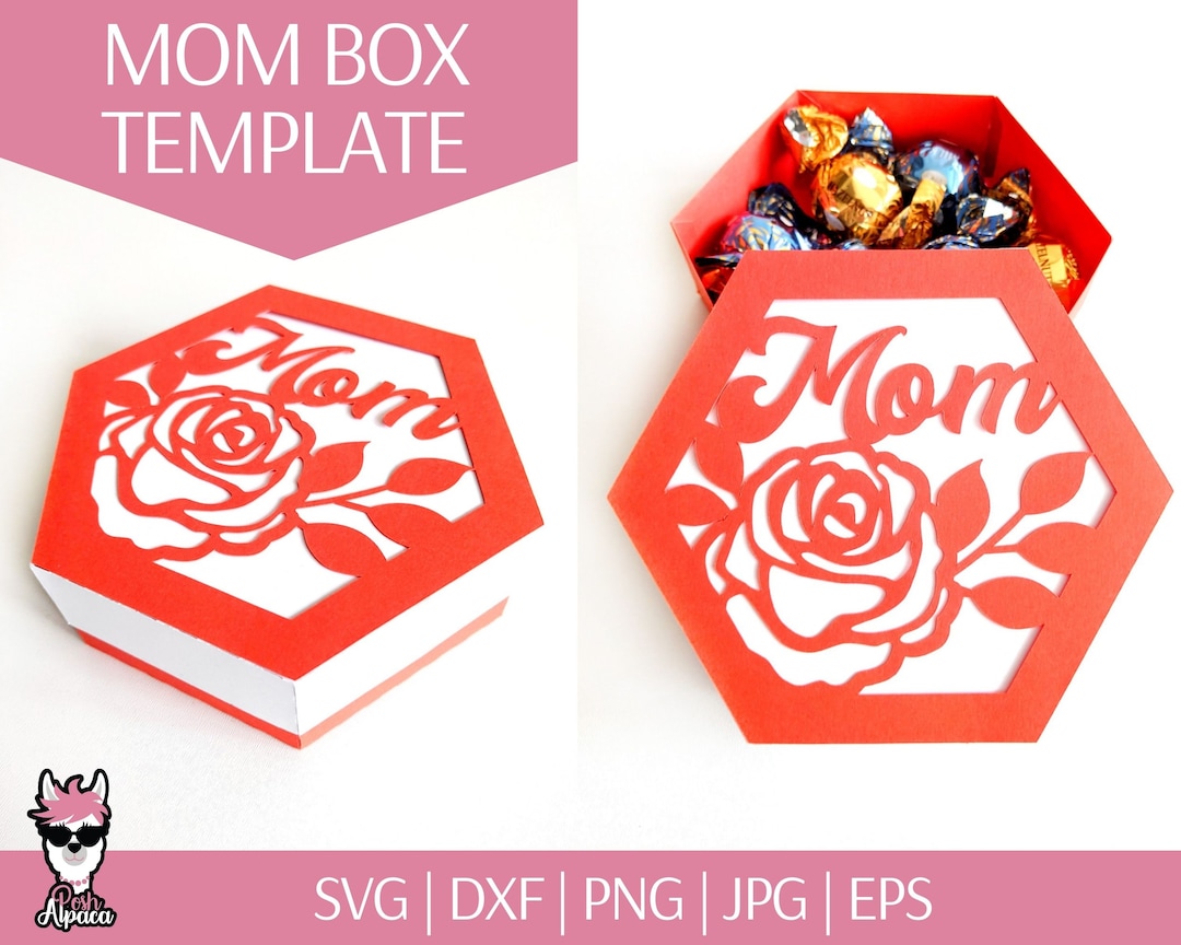 Mom Box Svg Mothers Day Box Svg Birthday Box Svg Gift Box - Etsy