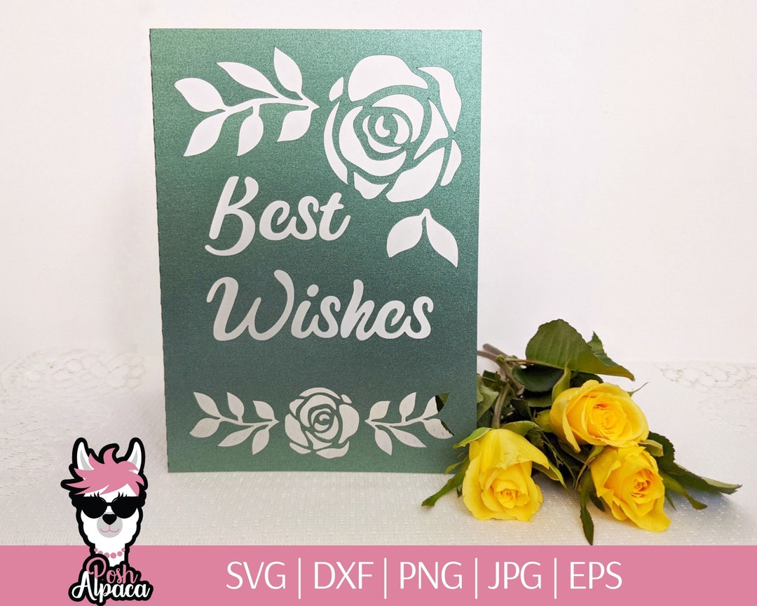 Rose Card Svg Wedding Greeting Card Svg Greeting Card - Etsy Canada