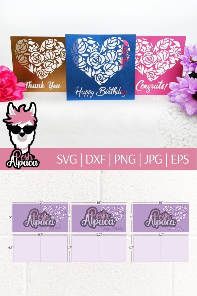 Card Svg Bundle Birthday Card Svg Files for Cricut Greeting | Etsy