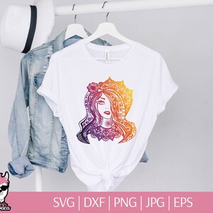 Girl Mandala Svg Zentangle Mandala SVG File for Cricut - Etsy