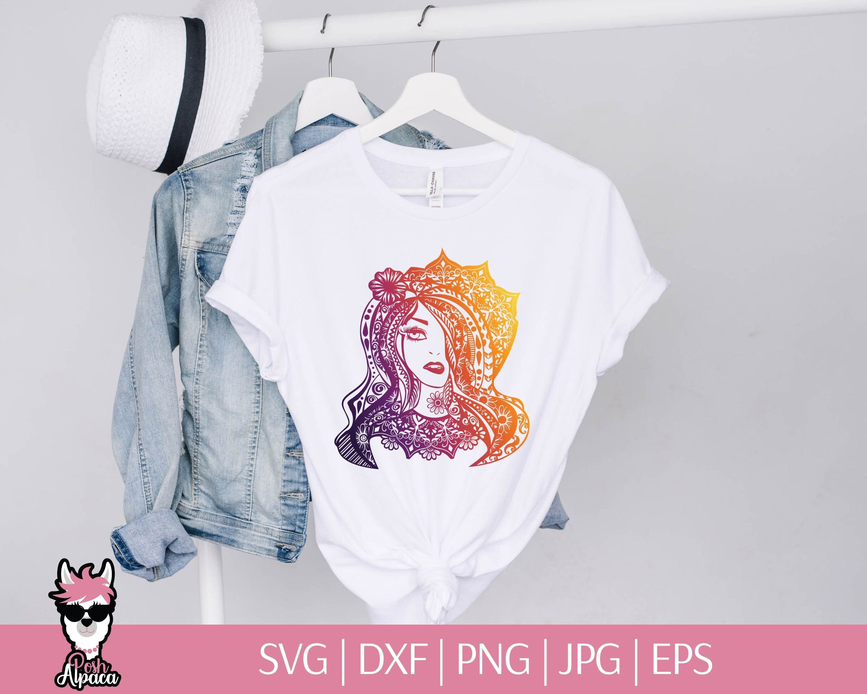 Girl Mandala Svg Zentangle Mandala SVG File for Cricut - Etsy