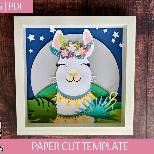 3D Paper Cut Light Box Template Digital SVG Files TREE LOVE | Etsy