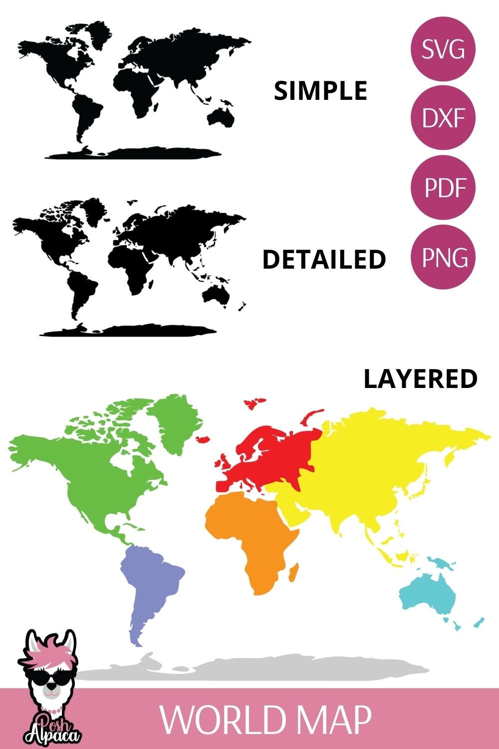 World Map Vector Continents