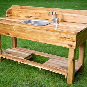 Craftplay Acacia Wood Mud Table With Pump for Children Outdoor/indoor ...