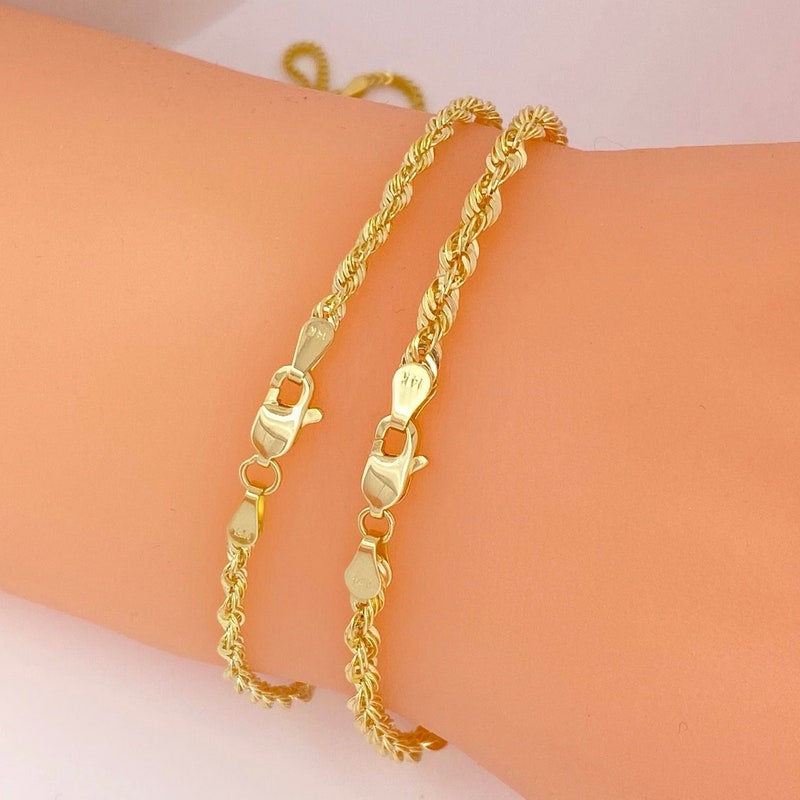 14k Gold 5 Inch Bangle - Etsy