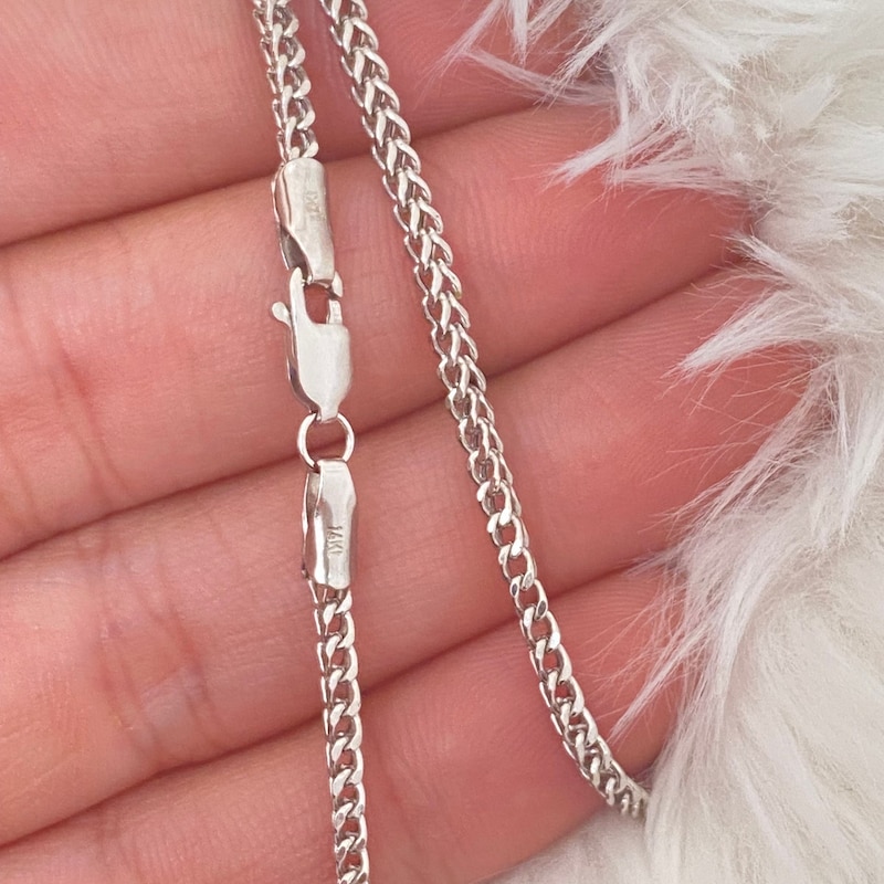 White Gold Necklace - Etsy