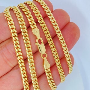 Solid 18K Gold Cuban Link Chain Italian Made, Solid 18K Gold Heavy ...