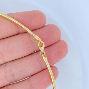 Solid 14K Gold OMEGA Chain Necklace, Solid 14KT ITALY Omega Chain, 1 ...