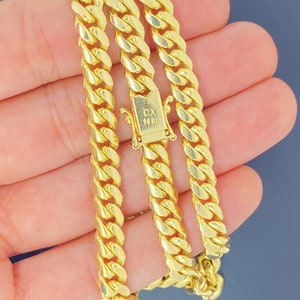 Solid 14K Gold Heavy Miami Cuban, Mens Gold Cuban Chain, Solid Tight ...