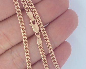 9ct rose gold curb chain store