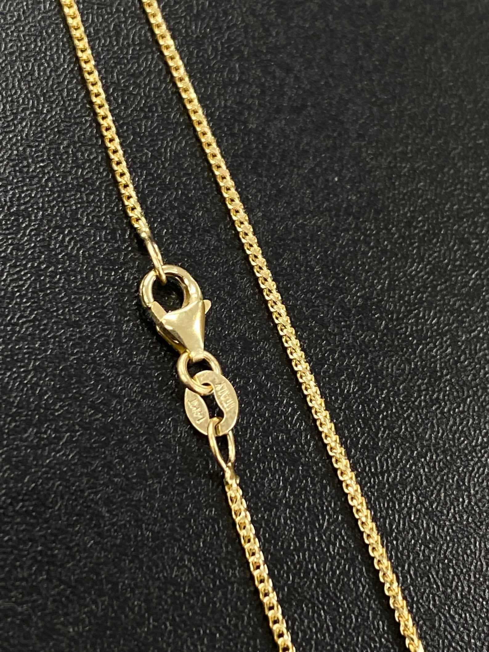 Solid 14K Franco Box Chain, Diamond Cut, ITALY 14K Gold 1mm Heavy ...