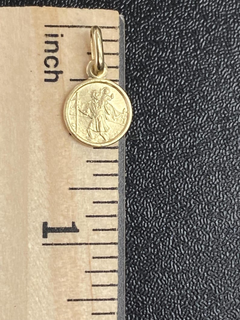 Solid 14K Gold Saint Angel Jesus Tiny Medallions, ITALIAN, High Quality ...