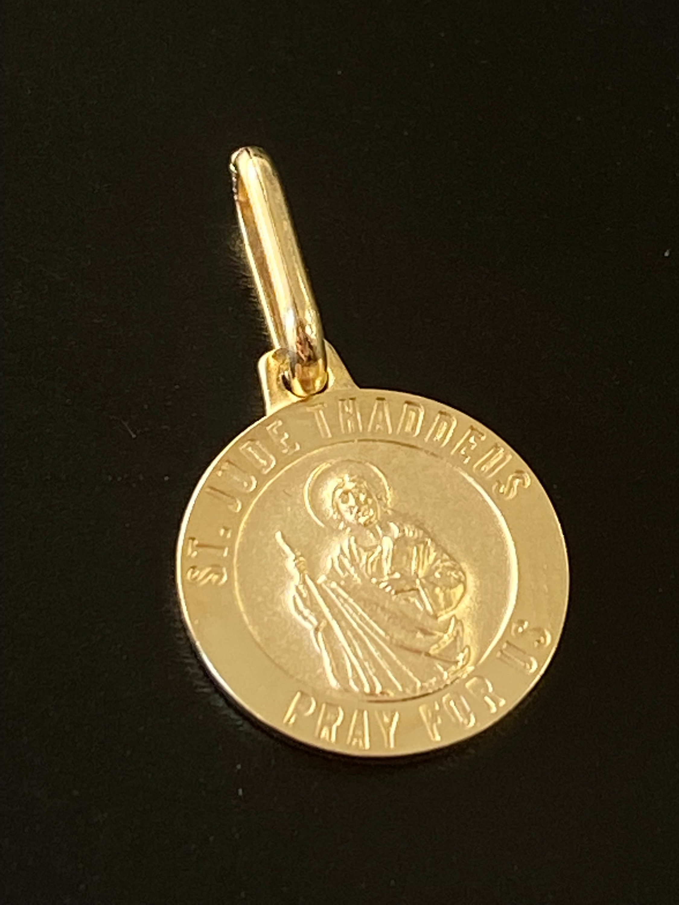Solid 14K Gold Saint Medallions, ITALIAN, High Quality 14K St. Michael ...
