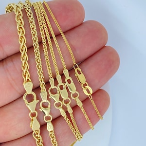 Solid 14K Heavy Solid Link Wheat Chain, ITALY 14K Solid Link Wheat ...