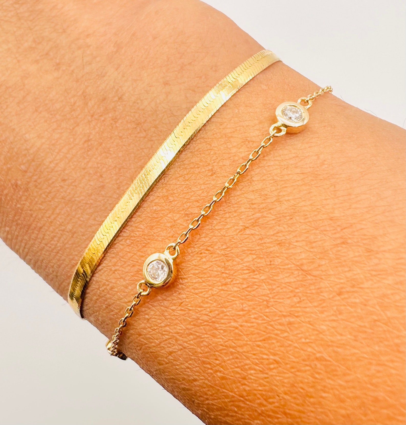 Solid 14K Gold ITALIAN Herringbone 1.25mm Spring Ring - Etsy