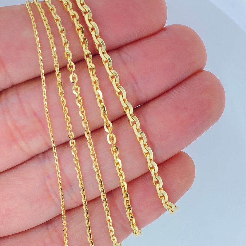 14k Gold Chain - Etsy