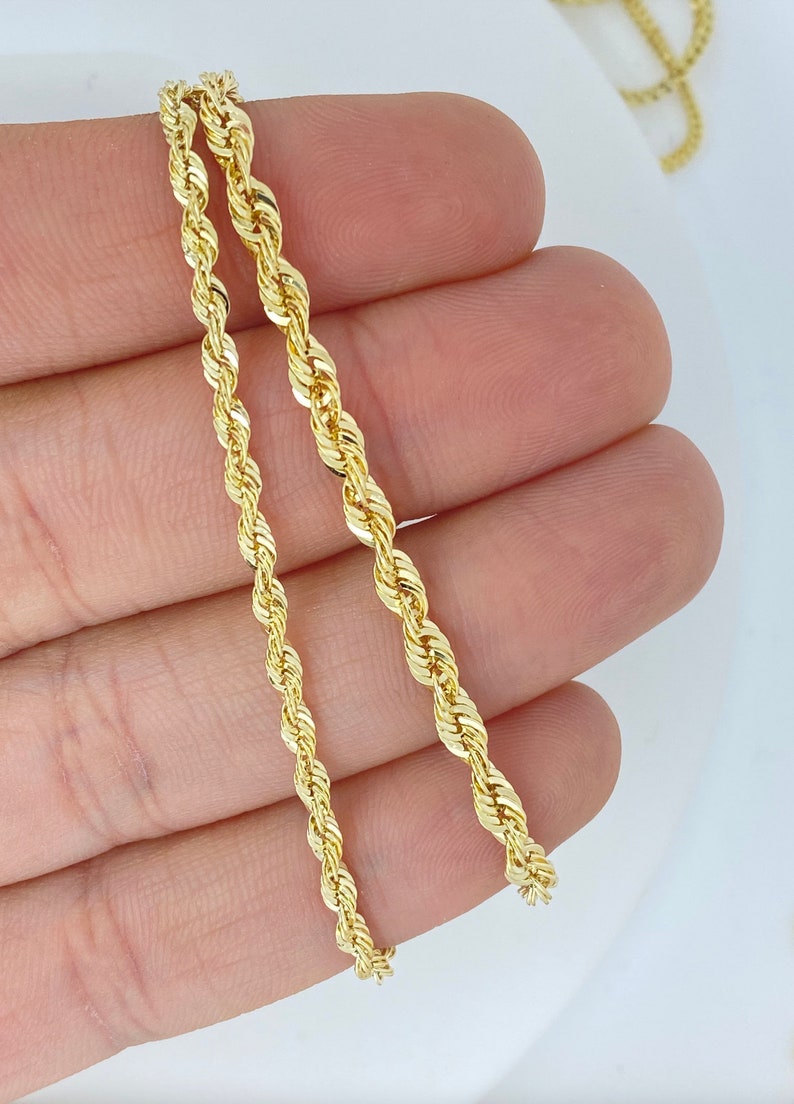 Solid 14K Gold Rope Bracelet Ladies 14K Gold Bracelet Real - Etsy