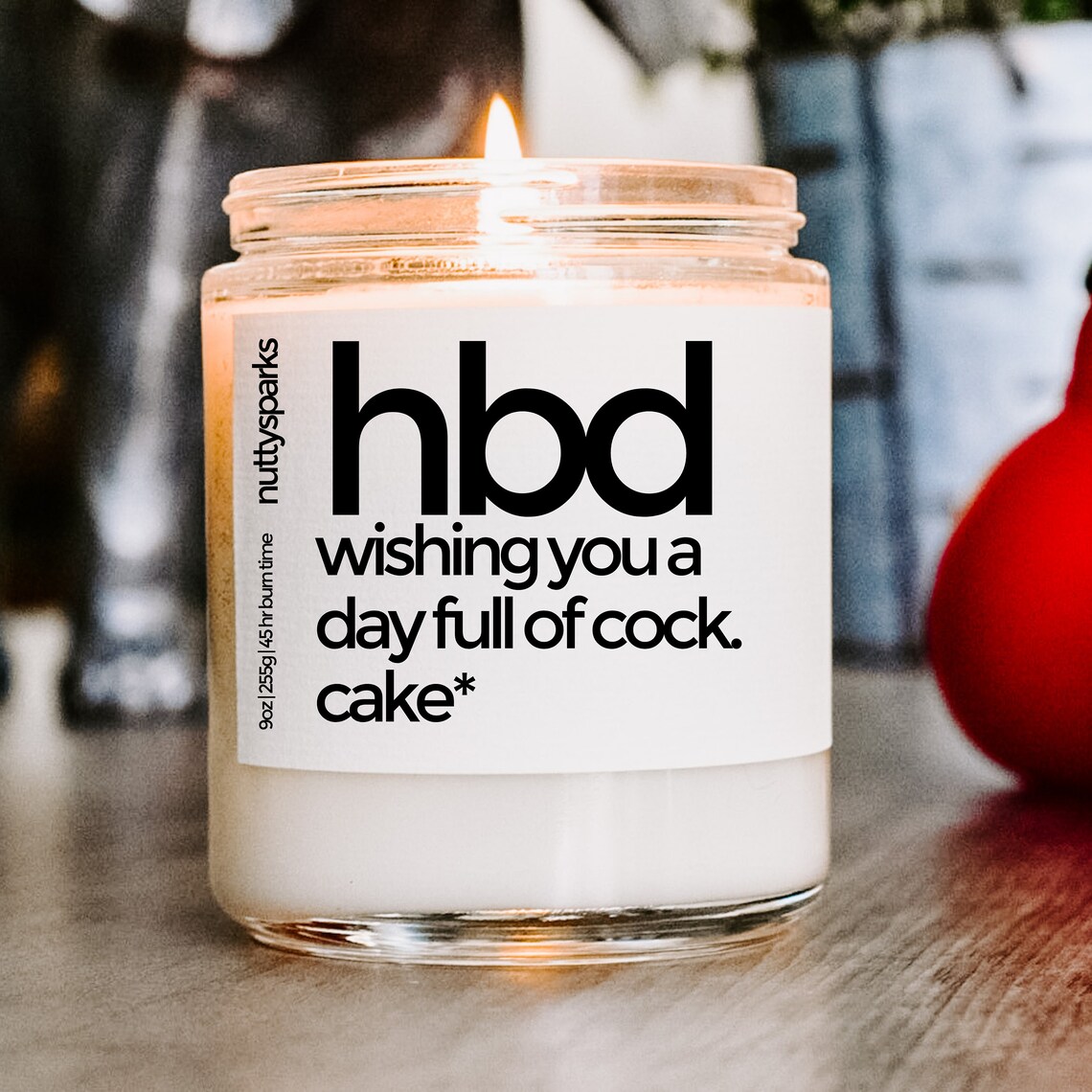 Hbd Cock Happy Birthday Scented Soy Candle Best Friend Gift | Etsy