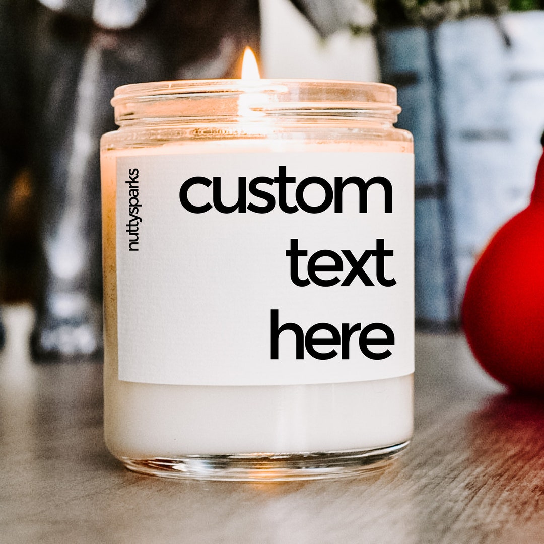 Custom Candle, Blank Label Candle, Soy Candle, Create Your Own Candle ...