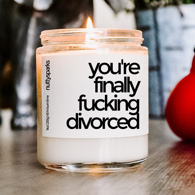 Finally Divorced Scented Soy Candle Divorce Candle Divorce - Etsy