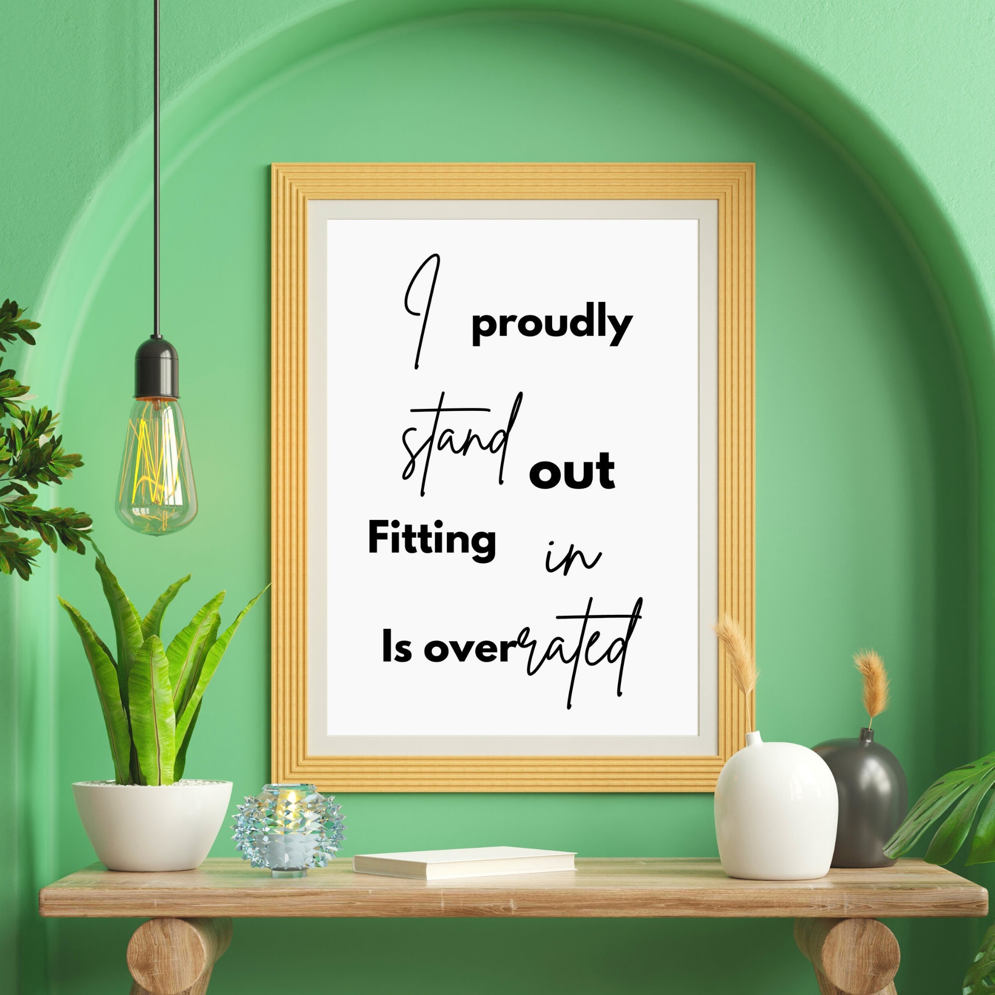 Printable Motivational Wall Art I Stand Out Home Decor - Etsy