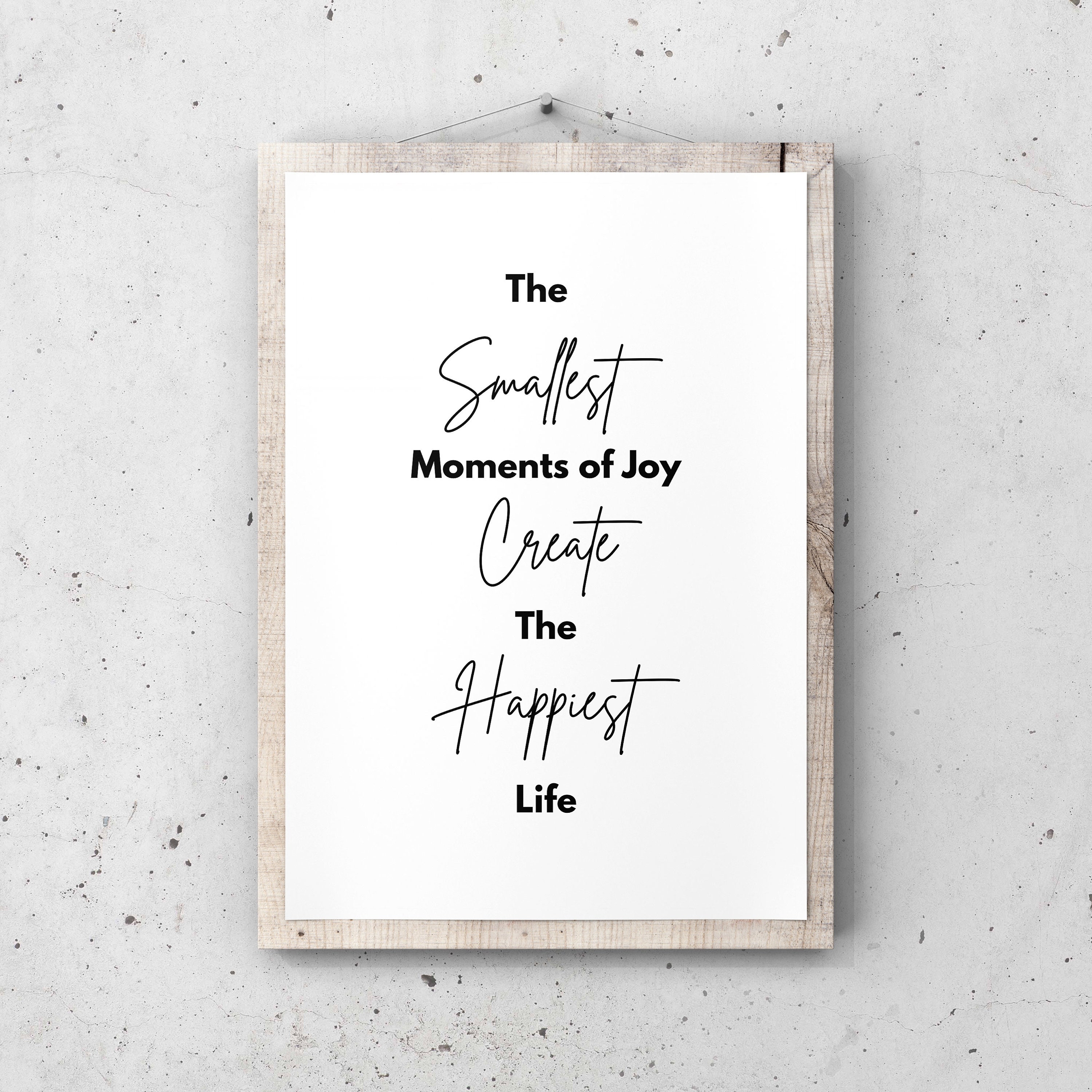 Printable Motivational Wall Art, the Smallest Moments, Home Decor ...