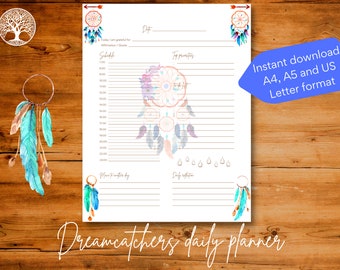 Minimalist Blue & White A4 Daily Planner - Printable Undated Planner ...
