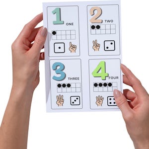 Printable Flash Cards Numbers 1 - 20 - Etsy