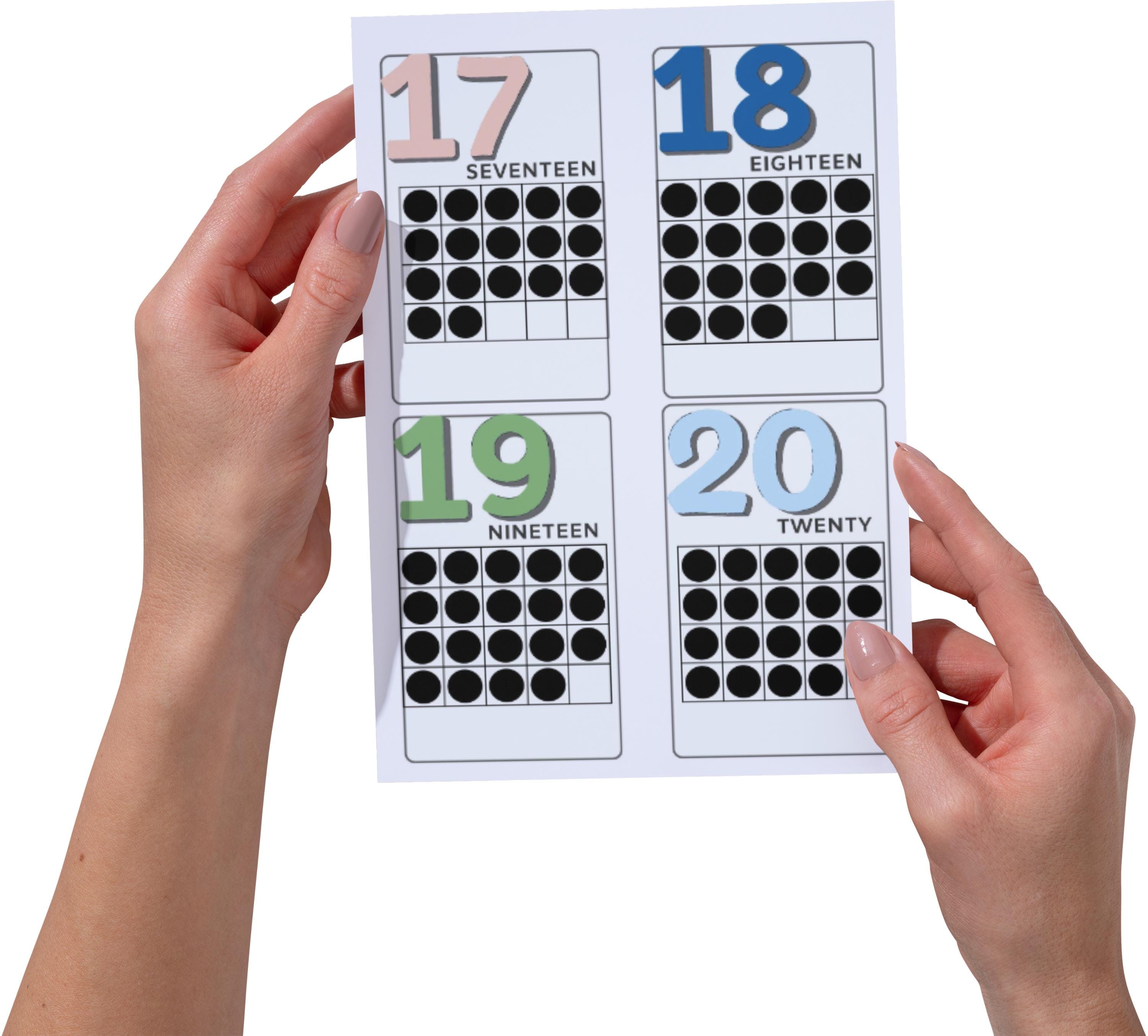 Printable Flash Cards Numbers 1 - 20 - Etsy