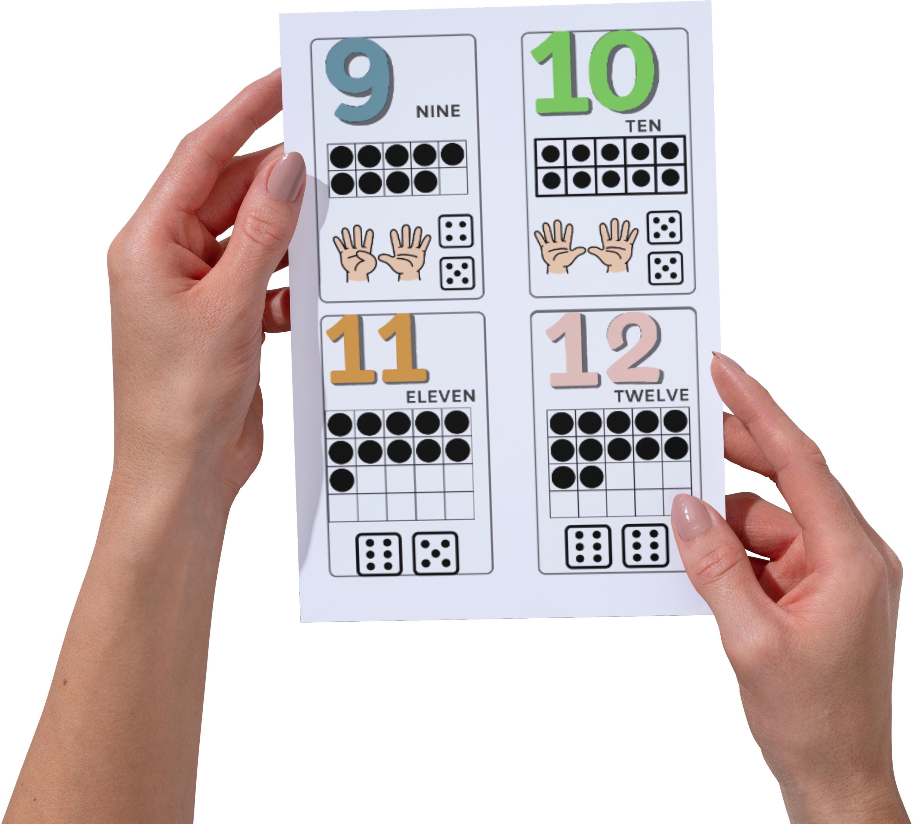 Printable Flash Cards Numbers 1 - 20 - Etsy
