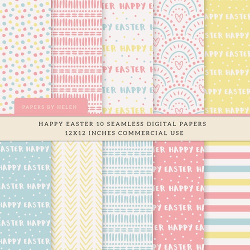 10 Rainbow Boho Seamless Digital Papers Boho Backgrounds - Etsy