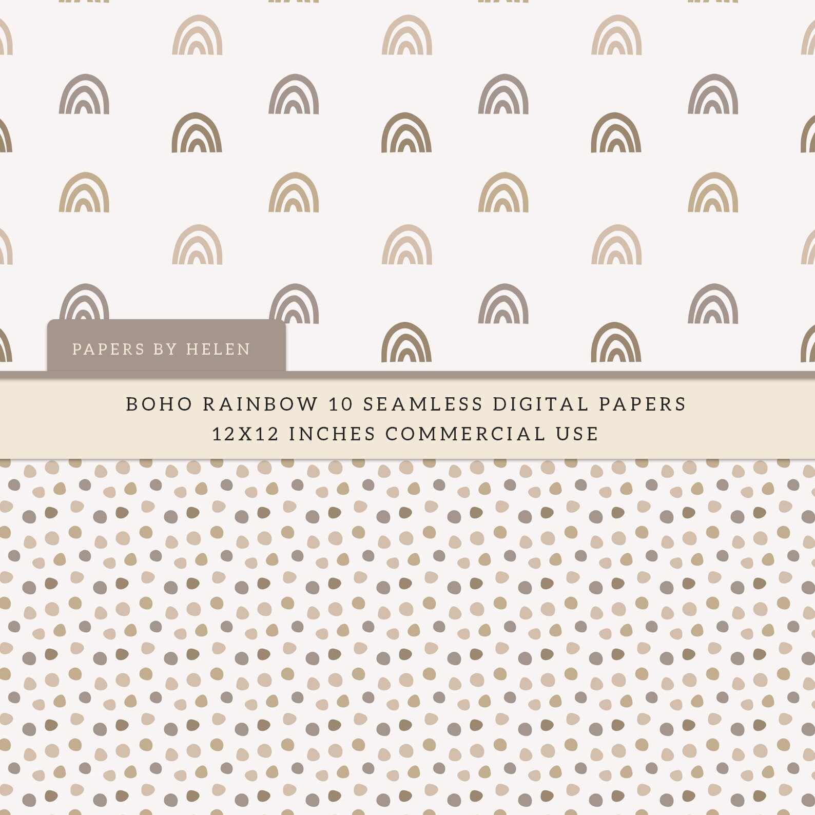 10 Boho Seamless Digital Papers Boho Scrapbook Paper Boho - Etsy