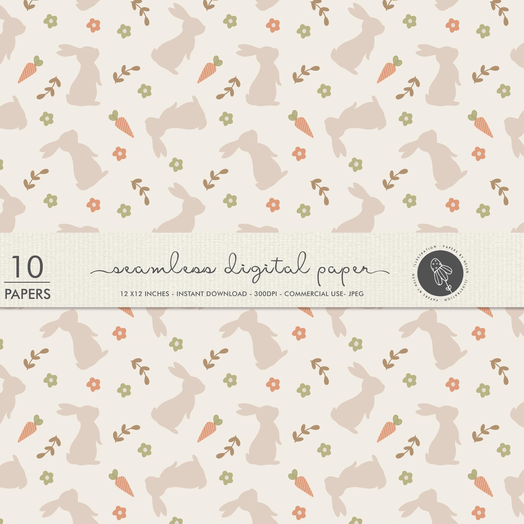 10 Easter Seamless Digital Papers, Easter Backgrounds, Commercial Use ...